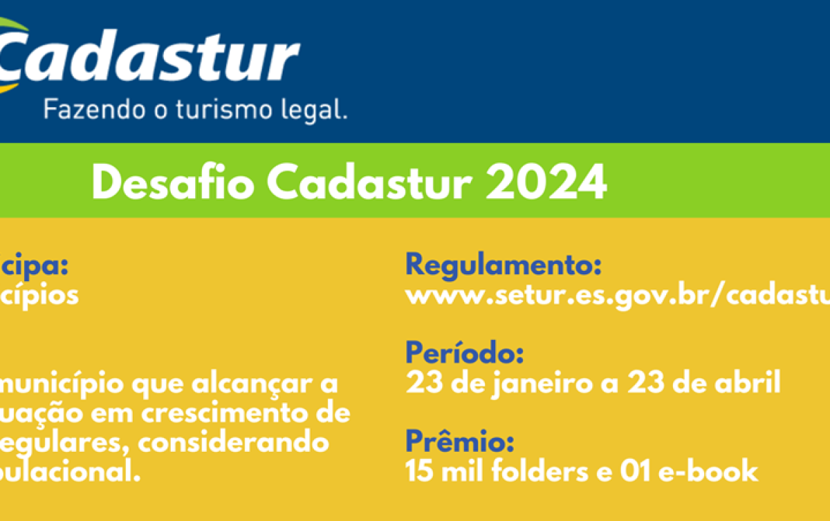 Desafio Cadastur busca aumentar o número de empreendimentos turísticos ...